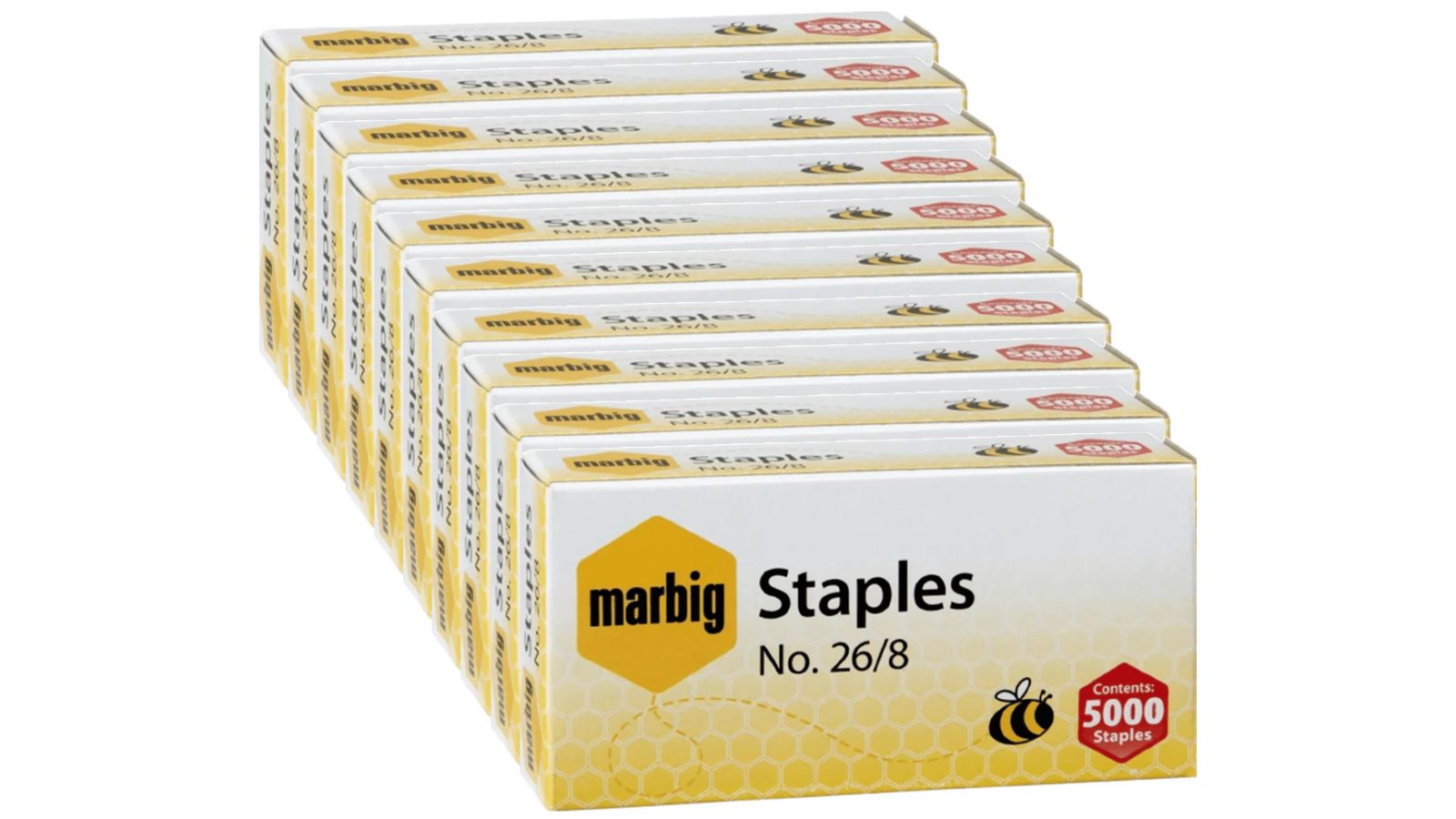 Marbig No. 26/8 Box of 5000 Staples - Pack of 10 | Harvey Norman