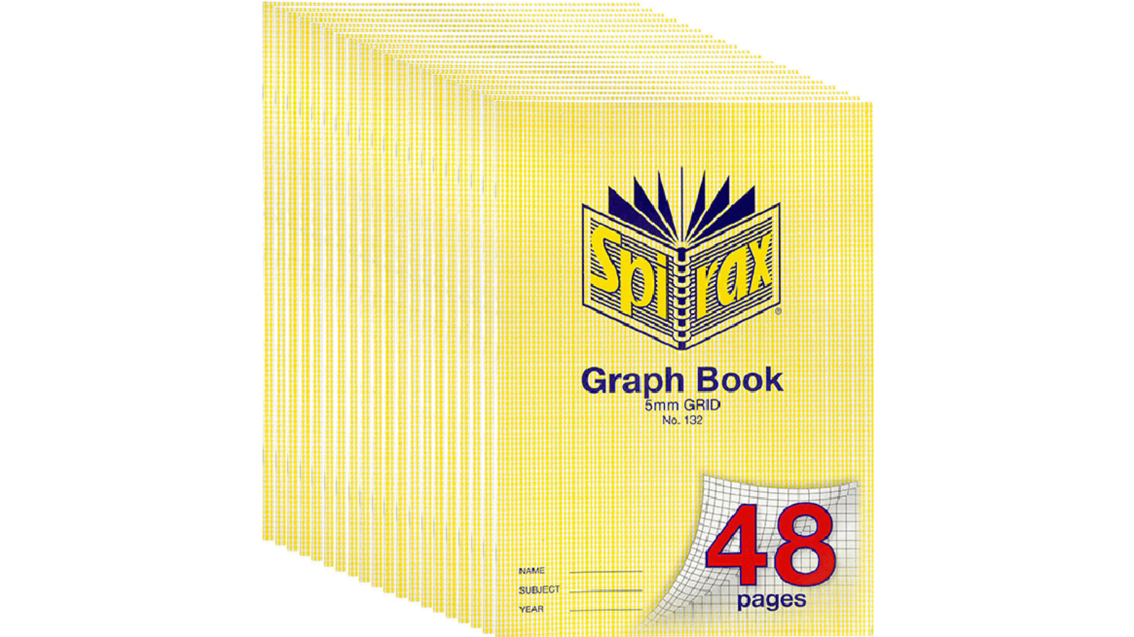 Spirax 132 48 Page 0.5cm Grid A4 Graph Book - Pack of 20 | Harvey Norman