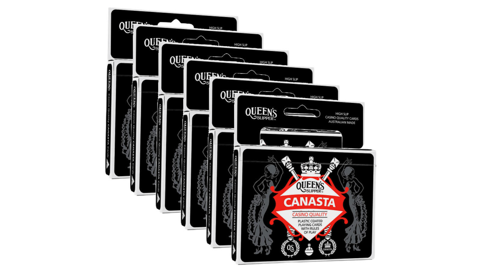 Queen's Slipper Pack of 6 Deck Canasta Game Playing Cards Double Deck ...