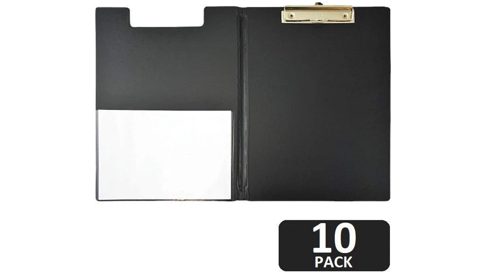Bantex Pack of 10 Clipfolder A4 Clip Folder Board - Black | Harvey Norman
