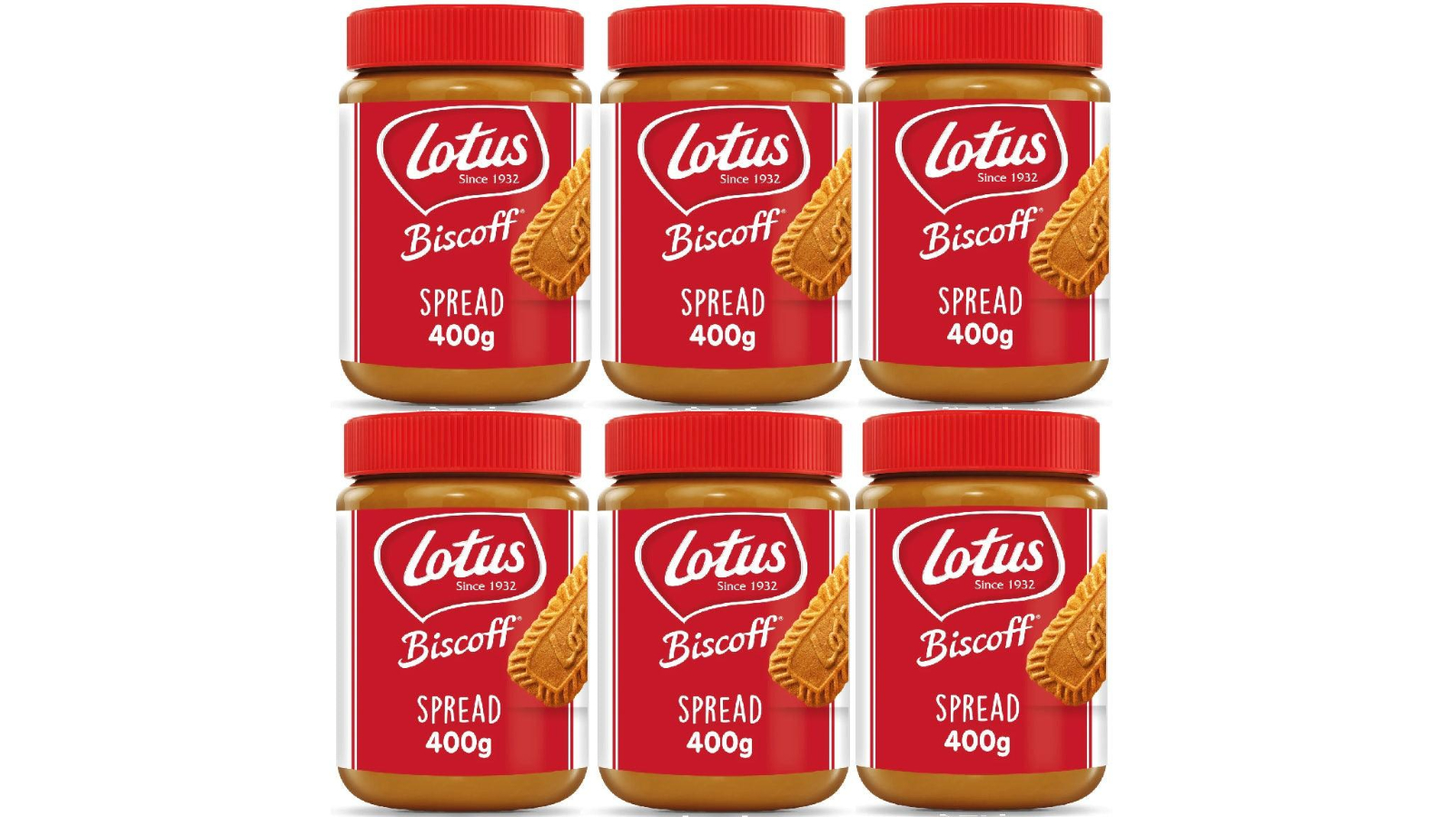 Lotus Biscoff 400g Smooth Caramel Spread - Box of 6 | Harvey Norman
