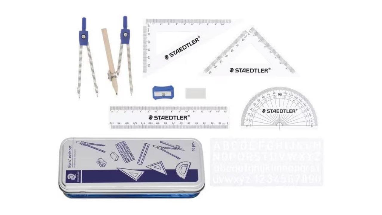 Staedtler 10 Piece Noris Club Math Geometry Kit Set | Harvey Norman