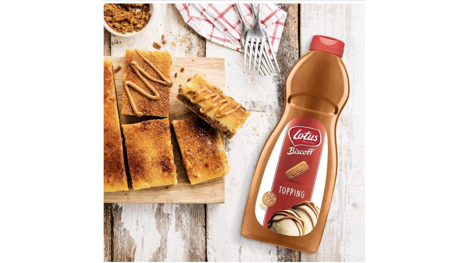 Lotus Biscoff Pack of 4 Caramel Topping Sauce Syrup Bottle - 1kg ...