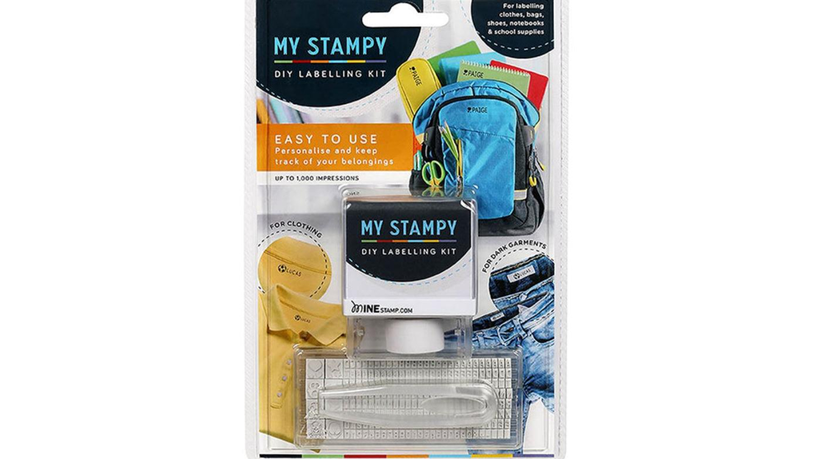 Colop DIY My Stampy Stamp Labelling Kit Clothes Bags Books | Harvey Norman