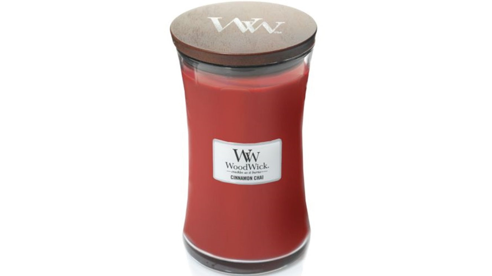 Woodwick Large Hourglass Candle - Cinnamon Chai | Harvey Norman