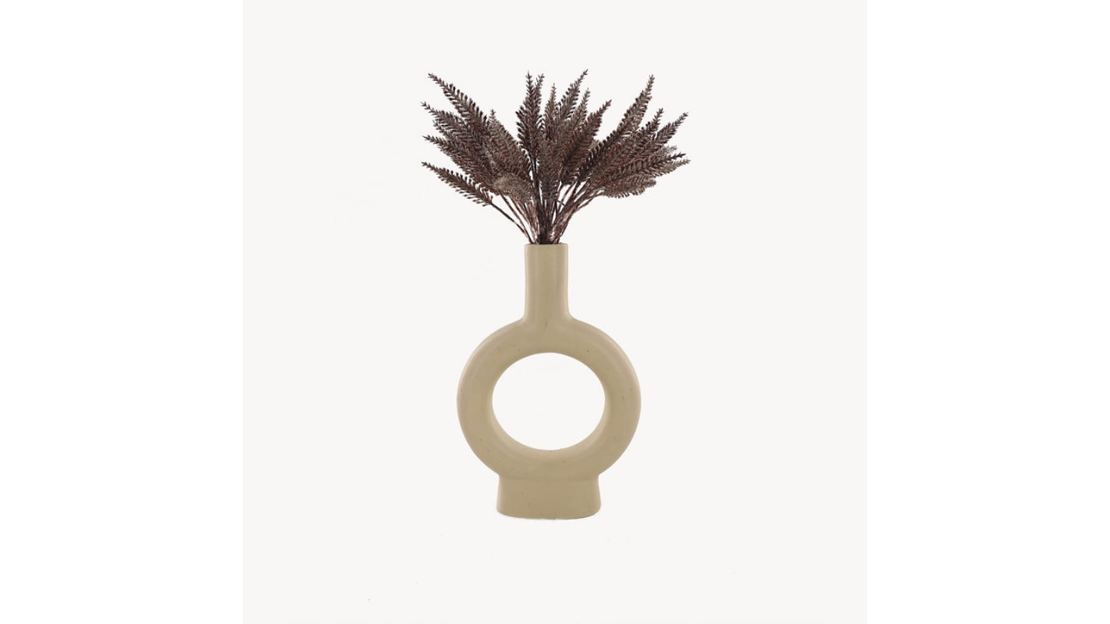 High St Artificial 28 x 35cm Cercle Mauve Barley in Ceramic Vase ...