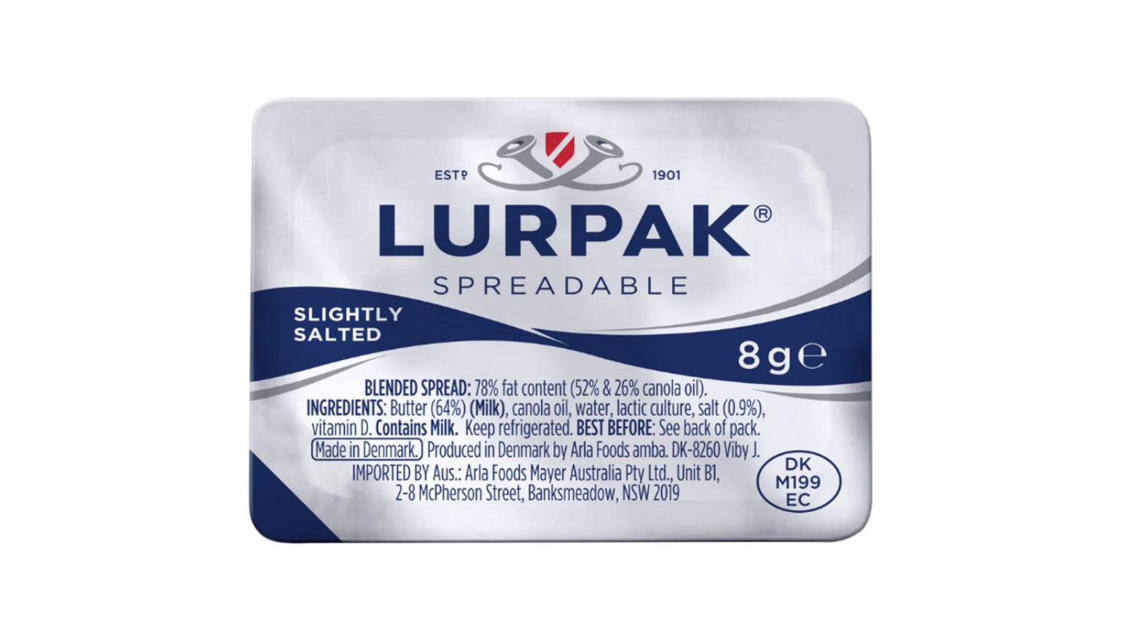 Lurpak Pack of 100 Butter Spreadable Individual Portion - 8g | Harvey ...