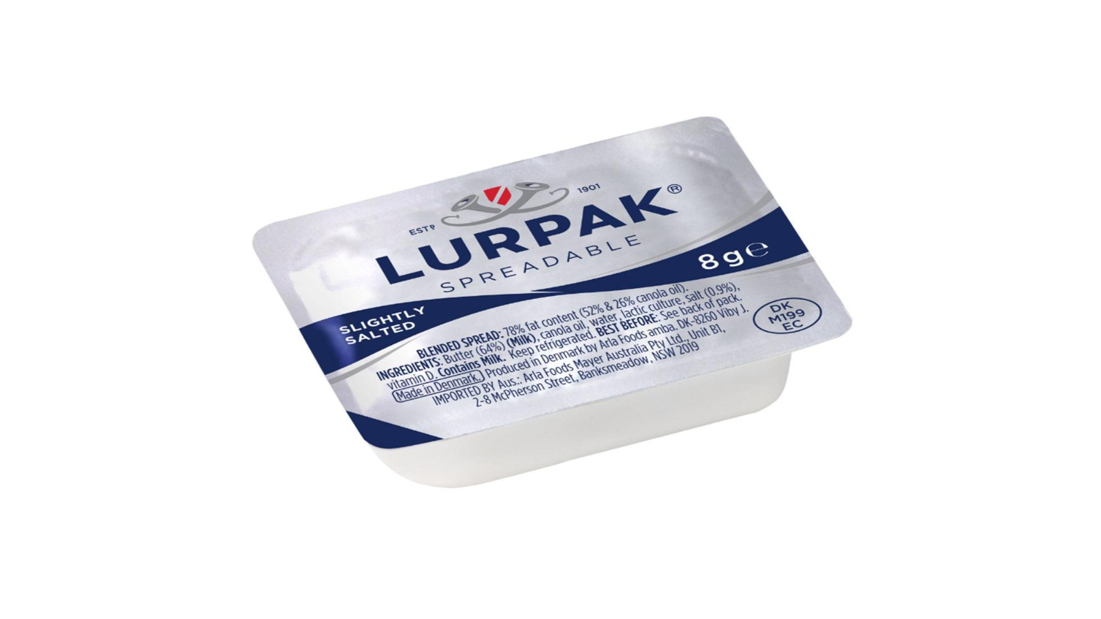 Lurpak Pack of 100 Butter Spreadable Individual Portion - 8g | Harvey ...