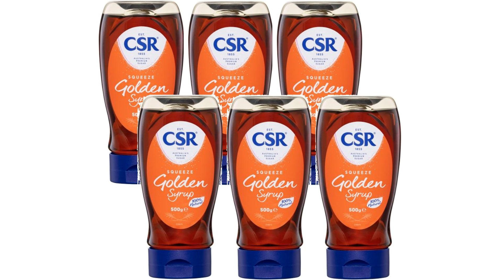 CSR Pack of 6 Squeeze Golden Syrup - 500g | Harvey Norman