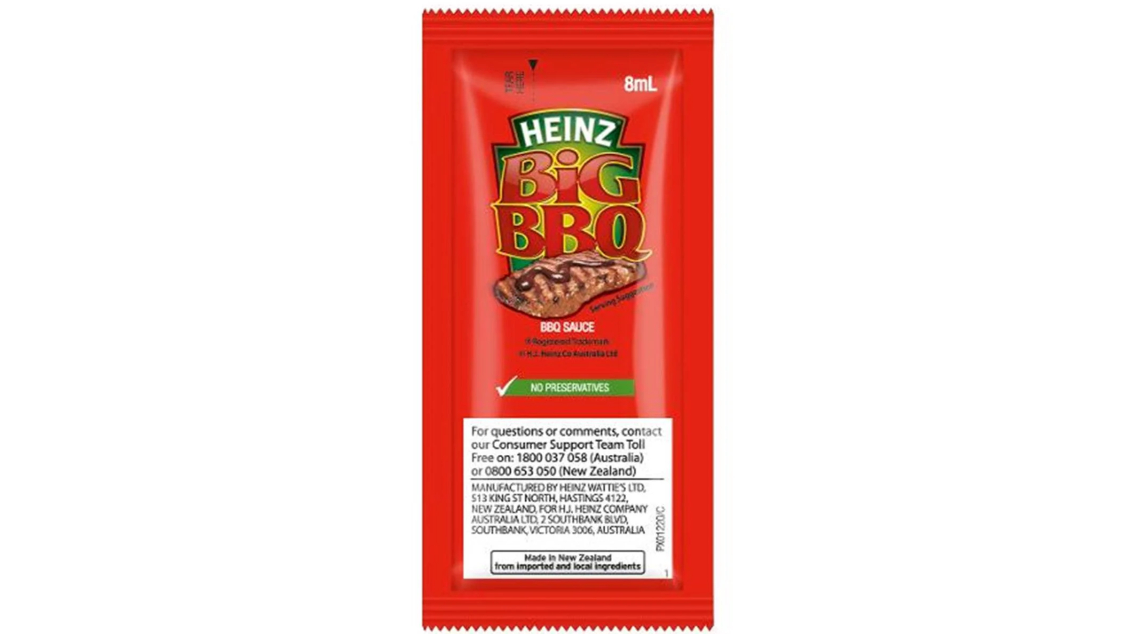 Kraft Heinz Box of 300 Individual Portion Barbeque Sauce - 8ml | Harvey ...