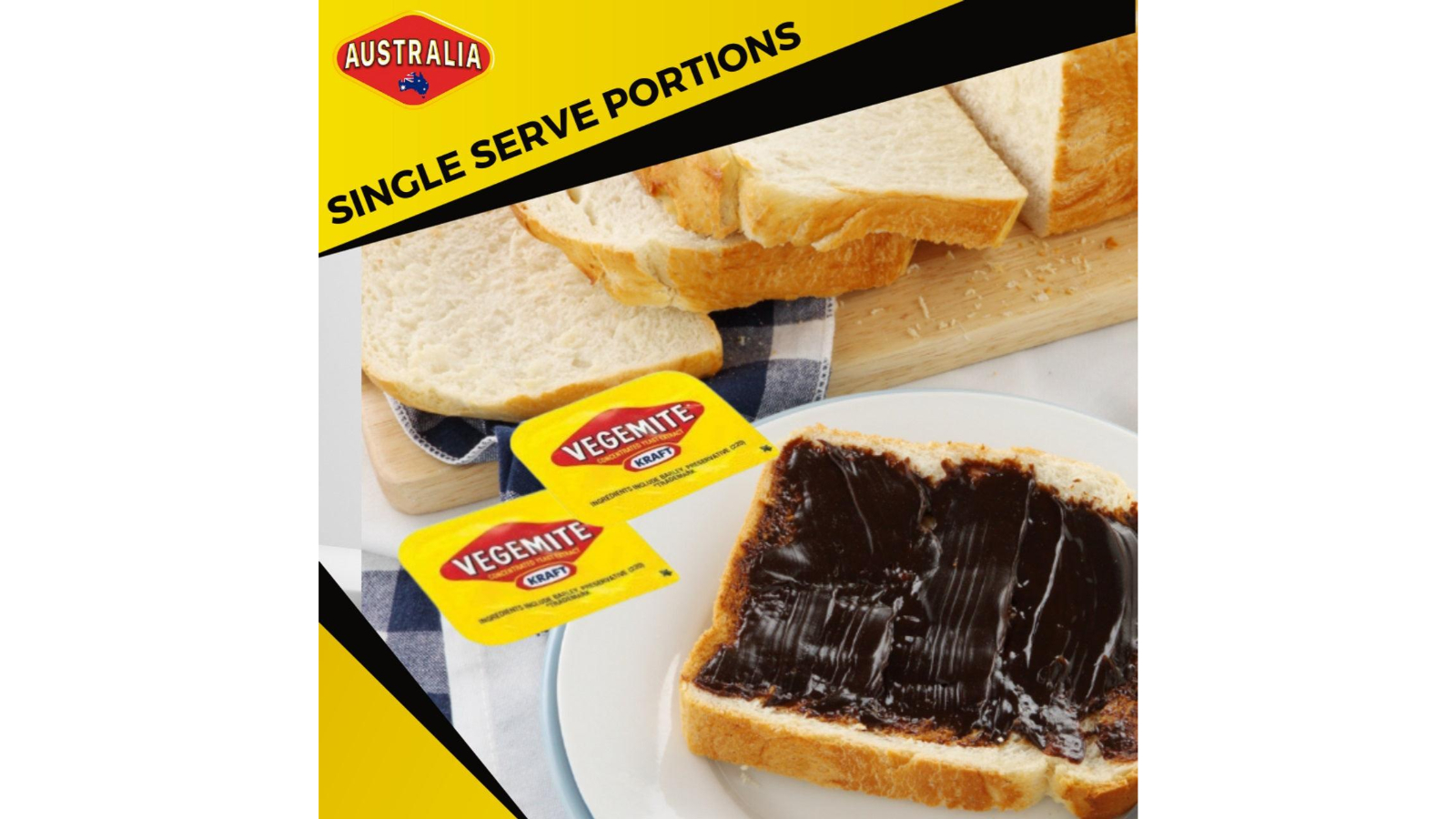 Vegemite Pack of 90 Single Serve Portion Spread - 4.8g | Harvey Norman