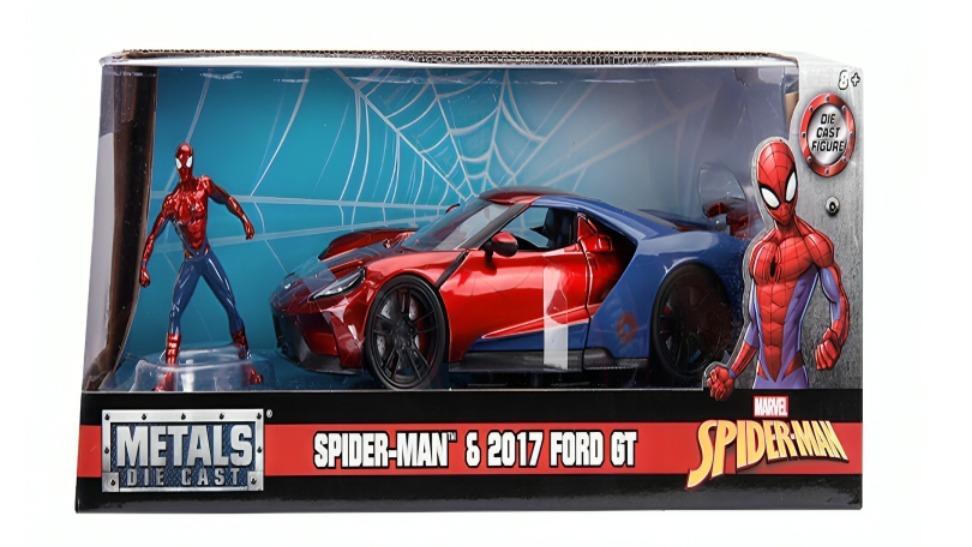 Marvel Spider-Man 2017 Ford GT 1:24 Hollywood Rides Diecast Vehicle ...