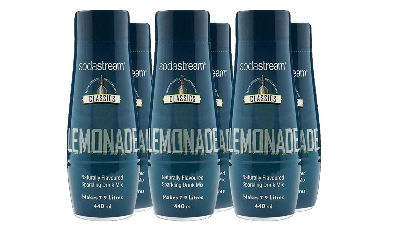 SodaStream Pack of 6 Classics Lemonade Soda Mix - 440ml | Harvey Norman