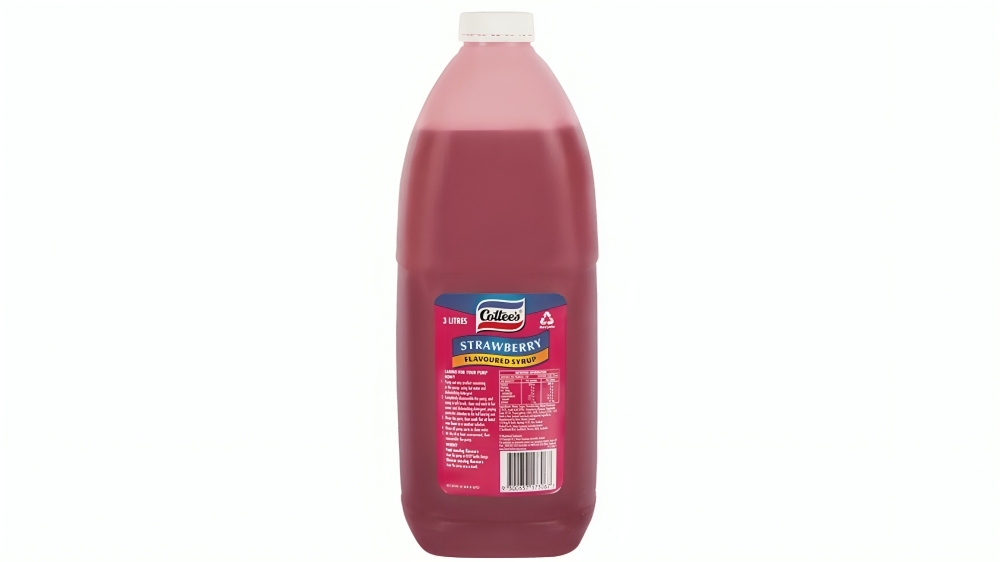 Cottees Strawberry Syrup Topping - 3L | Harvey Norman