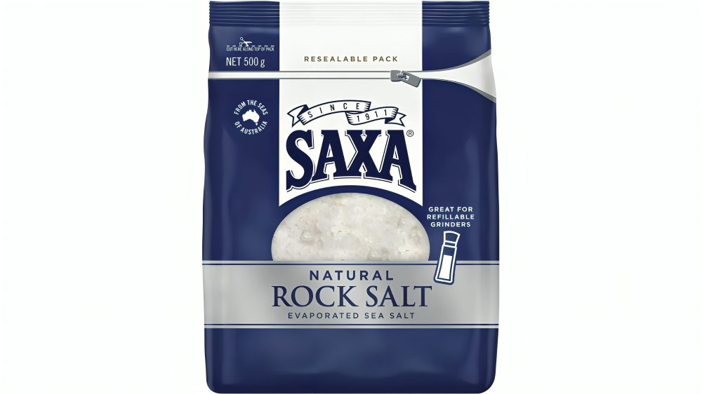 Saxa Pack of 6 Natural Rock Salt Refill - 500g | Harvey Norman