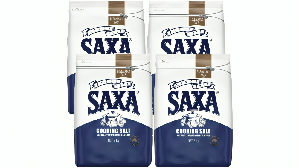 Saxa Pack of 4 Traditional Australian Natural Salt - 2kg | Harvey Norman