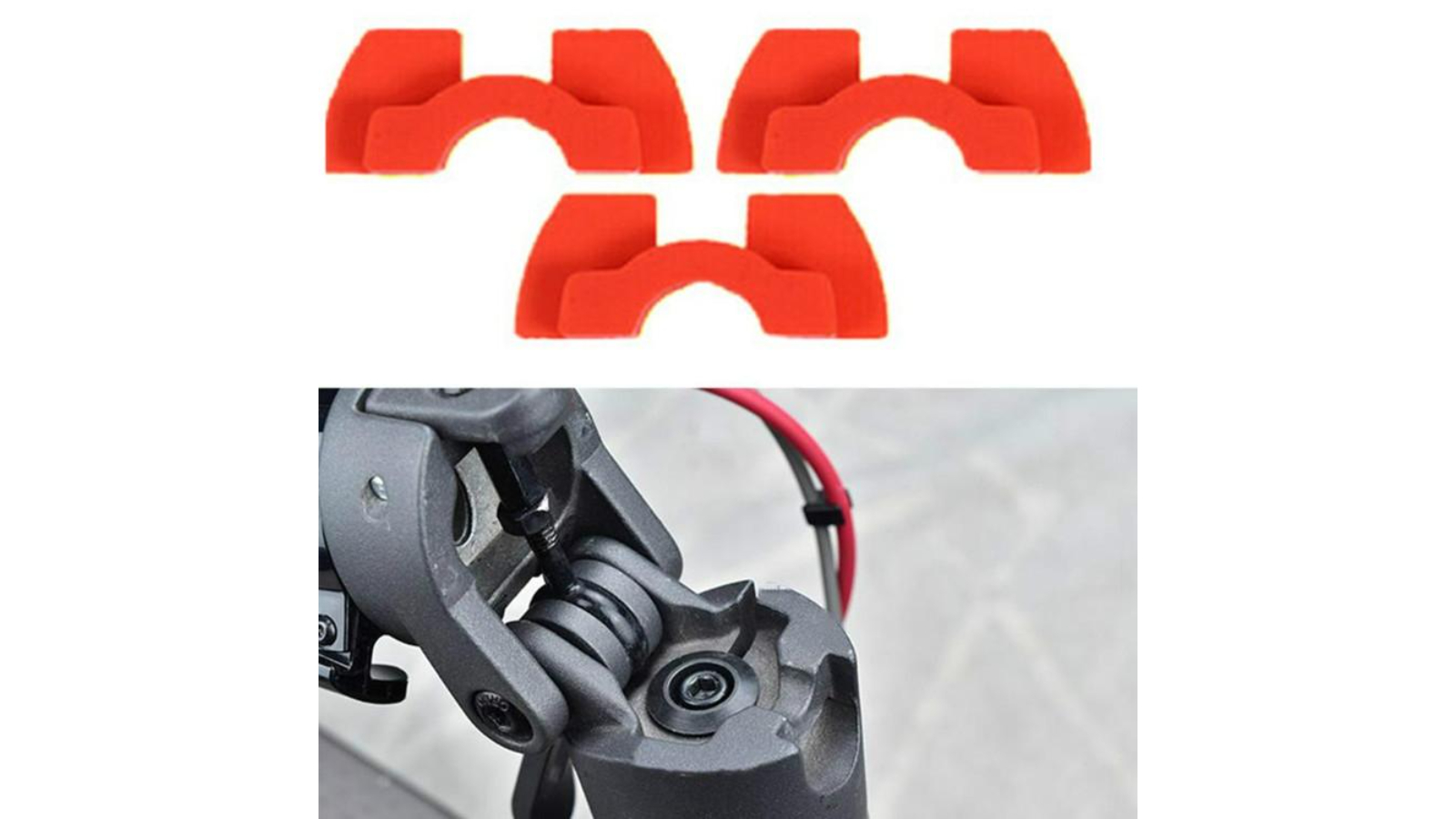 Vibe Geeks 3 Piece Shockproof Rubber Damper for Xiaomi M365 Scooter ...