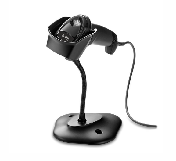 Zebra DS2208 2D Hand-Held USB Windows Mac Barcode Scanner Kit Stand ...