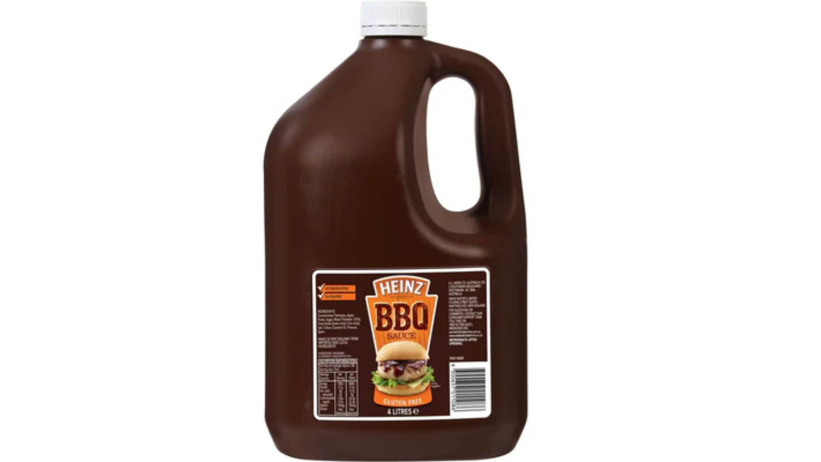 Kraft Heinz Bulk BBQ Sauce Gluten Free Barbeque Bottle - 4 Litre ...