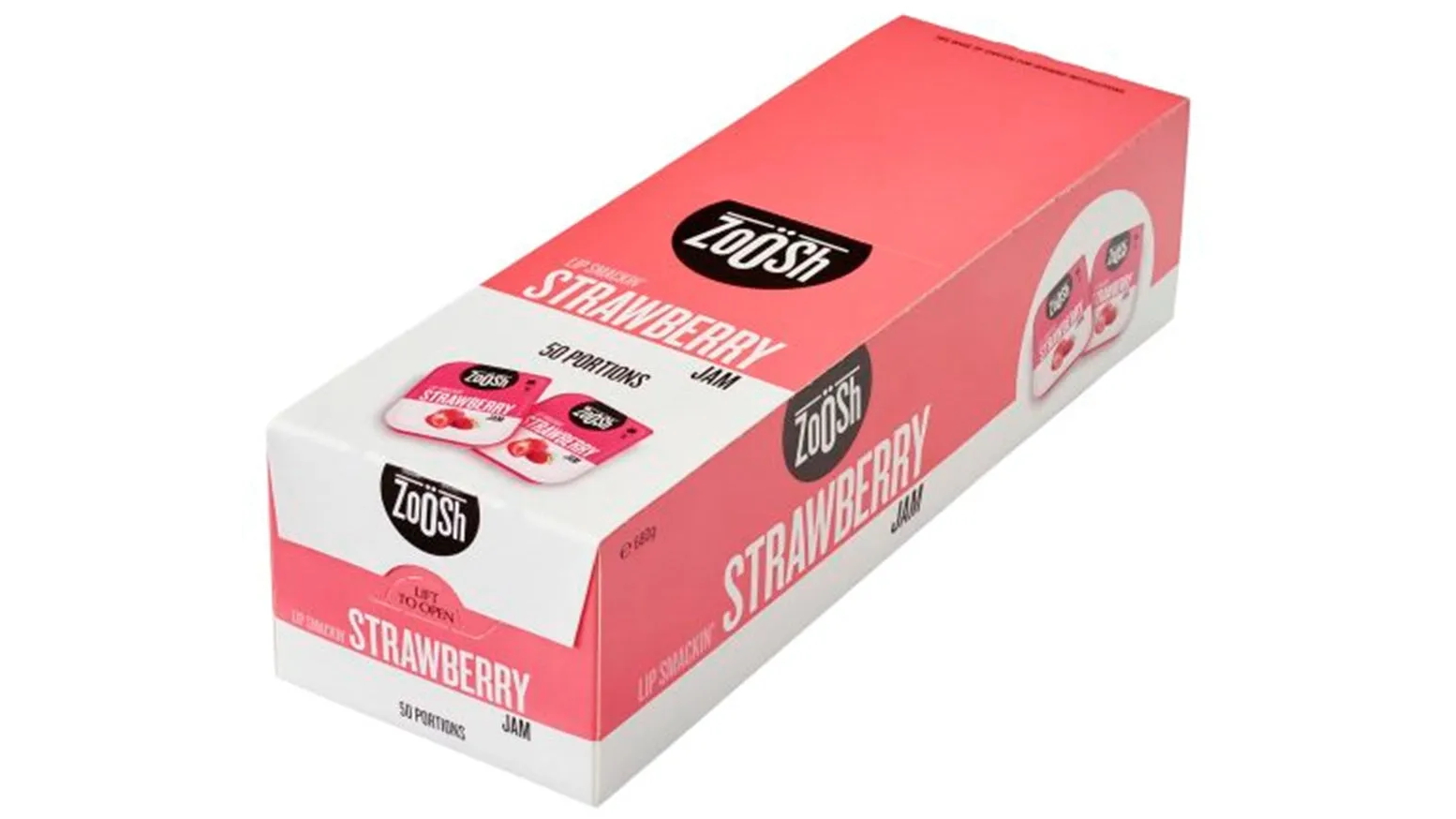 Zoosh Strawberry Jam Individual Portions 13.6g - 50-Pack | Harvey Norman