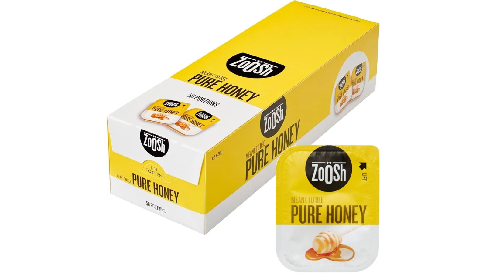 Zoosh 13.6g Honey Individual Portion - Pack of 50 | Harvey Norman