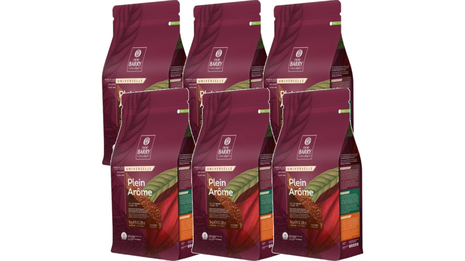 Cacao Barry Pack of 6 Bulk 1kg Plein Arôme Cocoa Powder | Harvey Norman