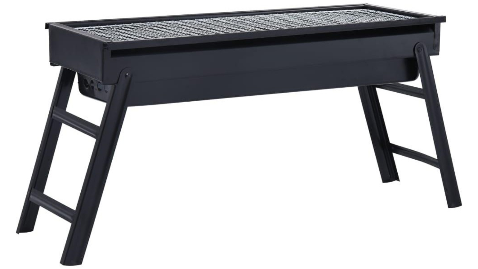 vidaXL Portable Camping BBQ Grill Steel - 60 x 22.5 x 33cm | Harvey Norman