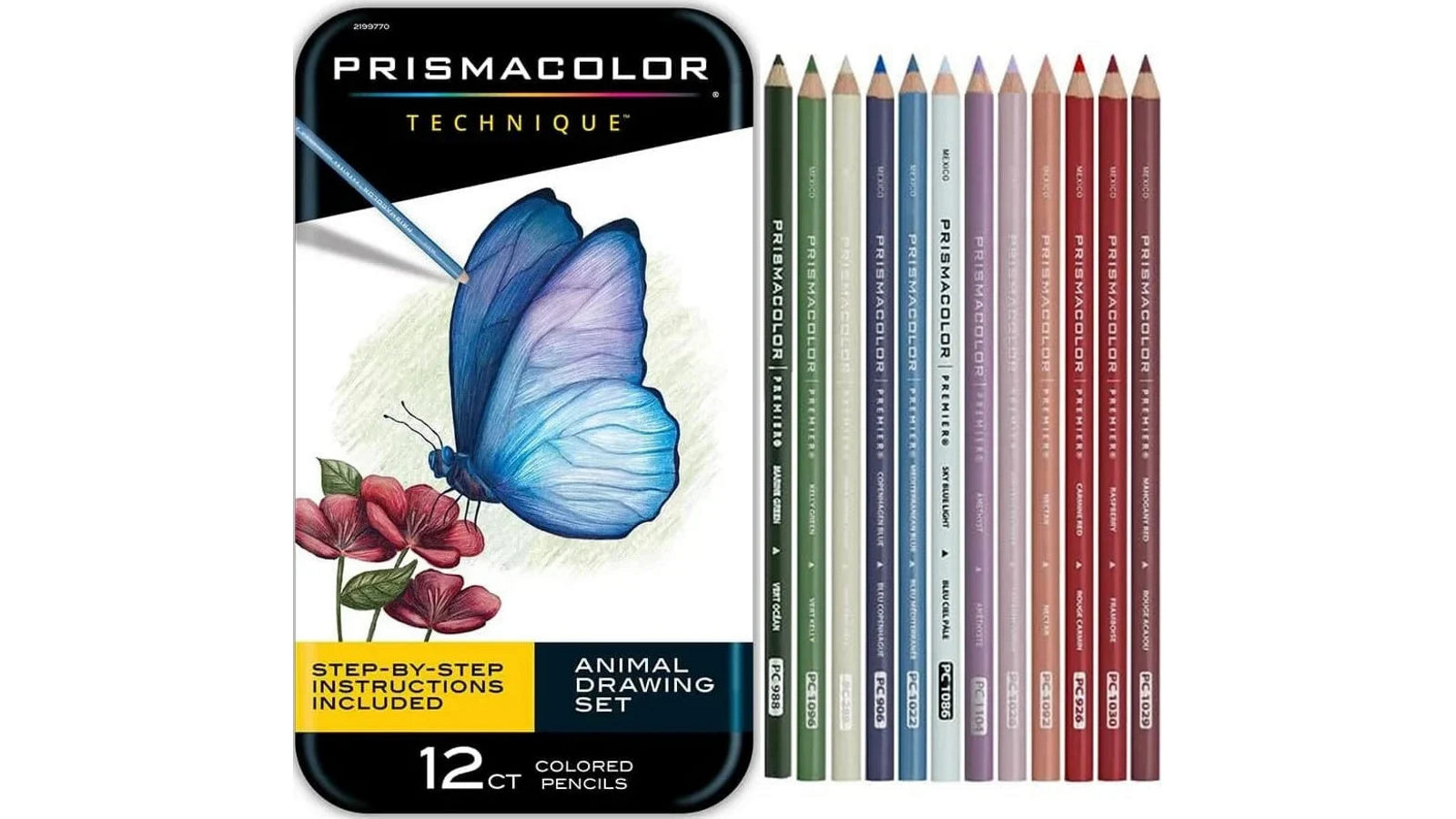Prismacolor Set of 12 Premier Techniques Animal Drawing Coloured ...