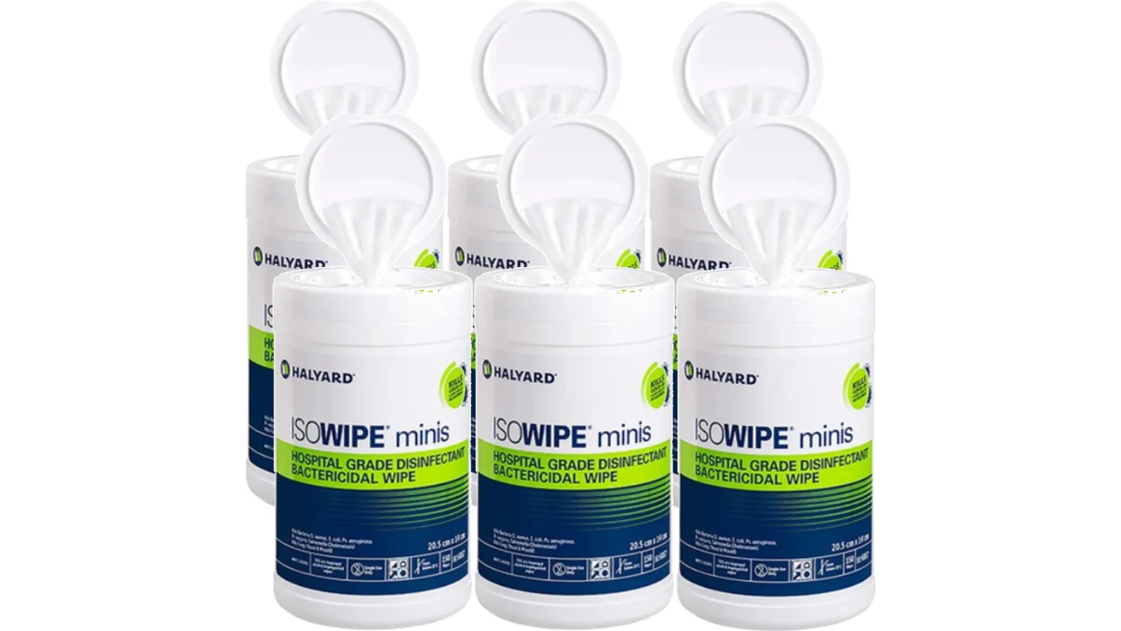 Halyard Pack of 6 Isowipe Hospital Grade Disinfectant Wipes | Harvey Norman