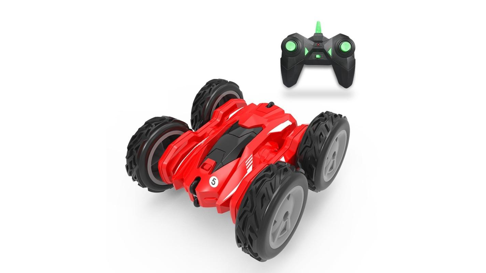 Vibe Geeks High-Speed Double-Sided RC Toy Car for Stunts/Off-Road - Red ...