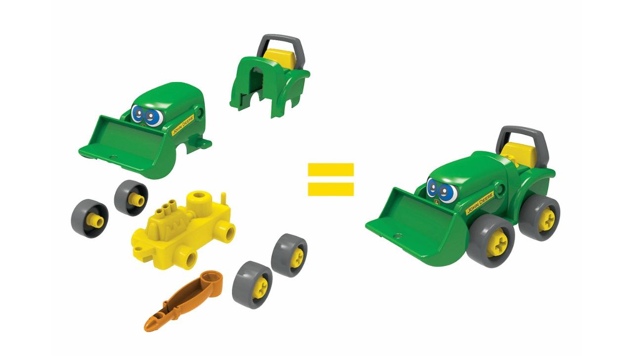 John Deere Build-a-Buddy Bonnie Scoop Tractor with Wagon | Harvey Norman