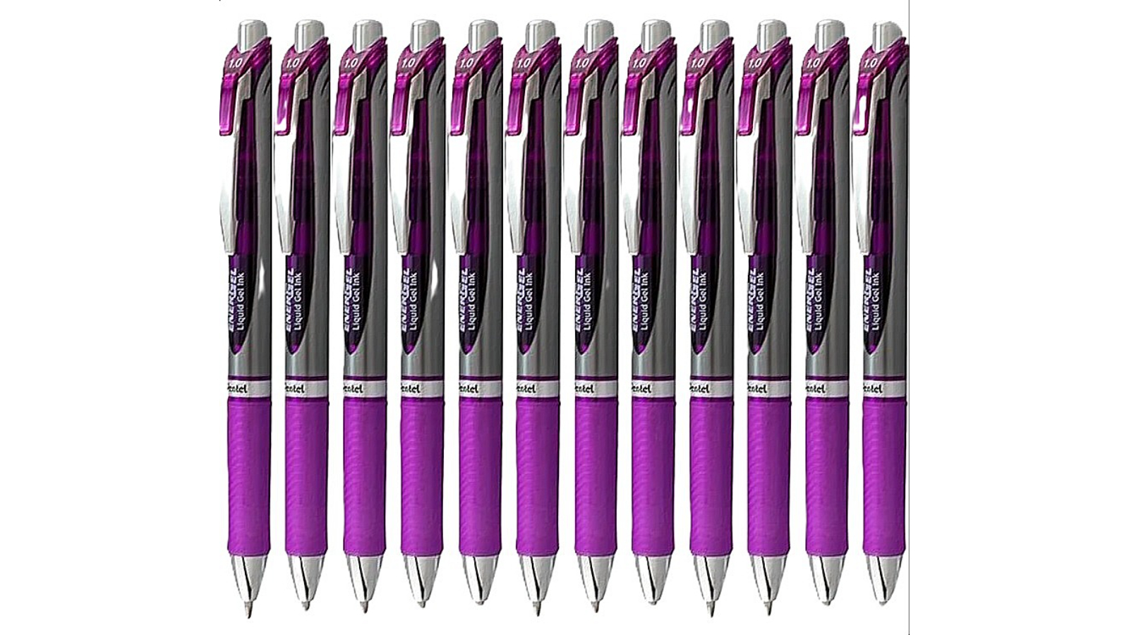 Pentel BL80 Pack of 12 Energel Retractable Gel Ink Pen - Purple ...