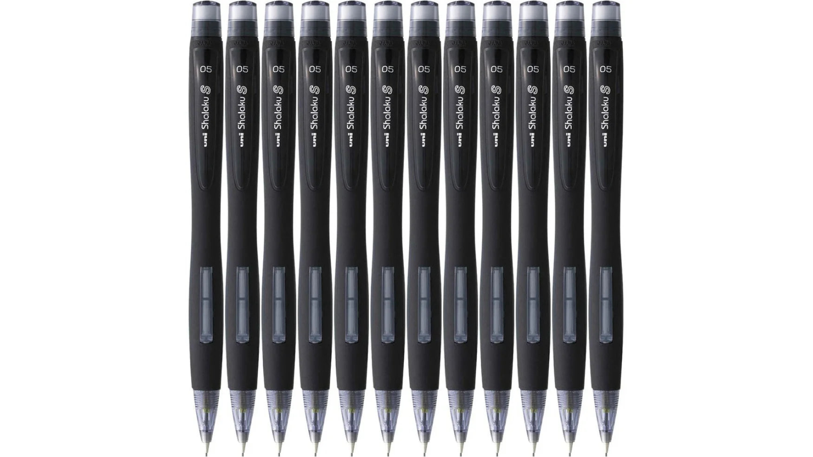 Uni-Ball Pack of 12 Shalaku M5-228 Mechanical Pacer Pencil - Black ...