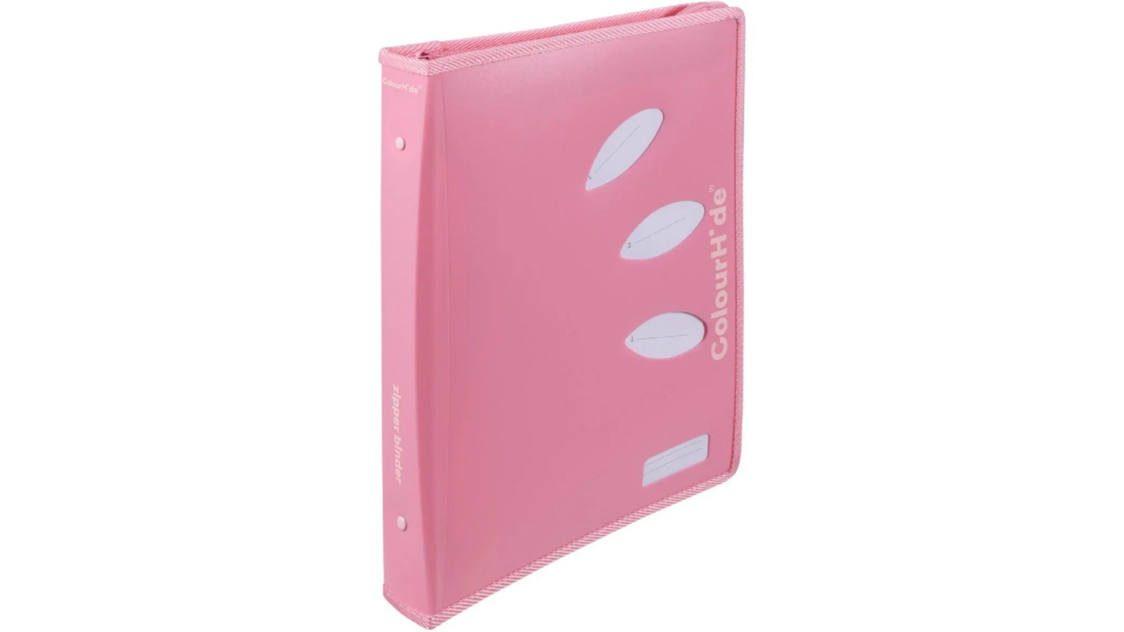 ColourHide Pack of 10 A4 2 D-Ring 2.5cm Zip Binder - Bubblegum Pink ...