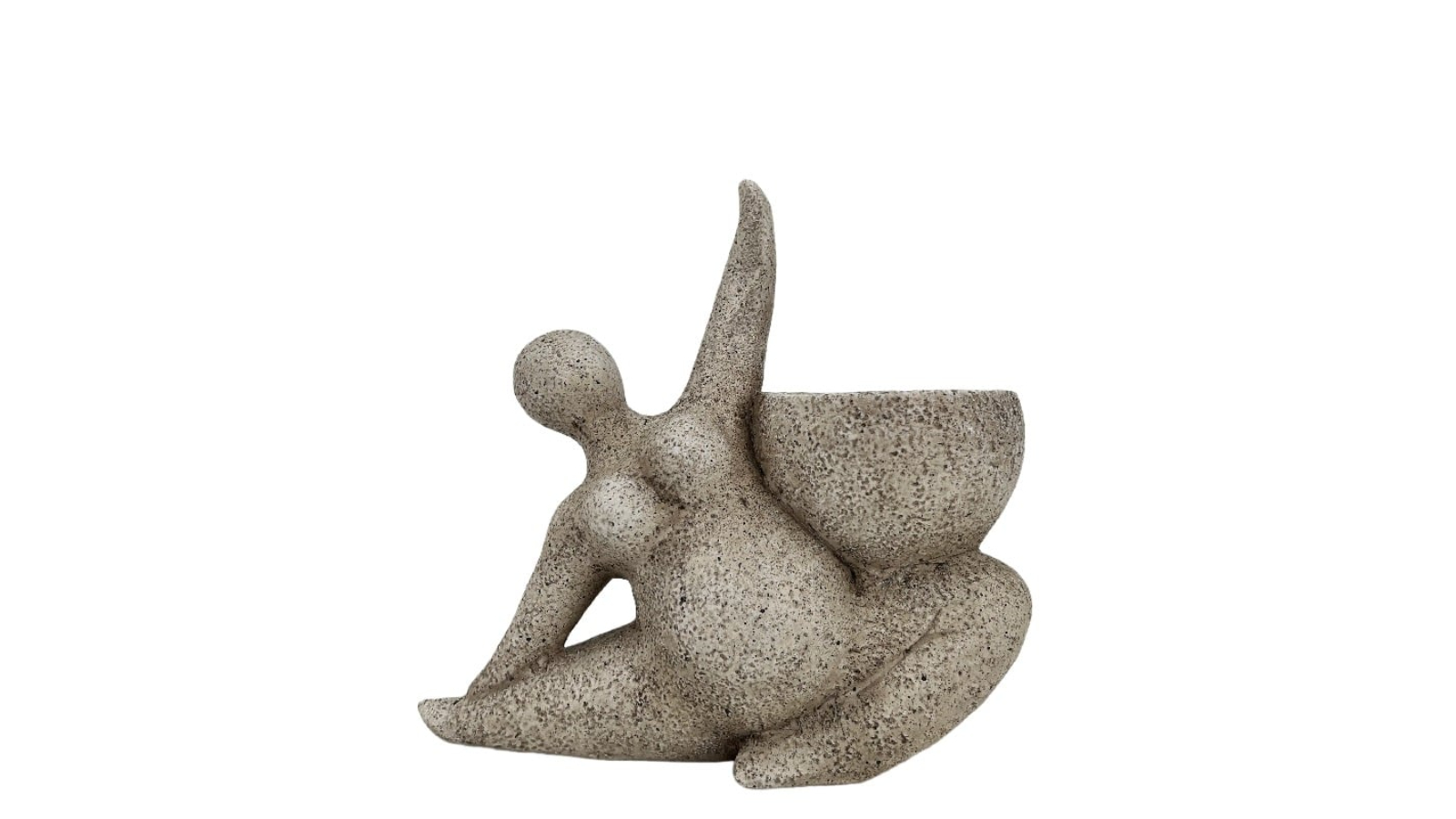 Willow and Silk Arty Yoga Lady Planter with Hole + Plug | Harvey Norman