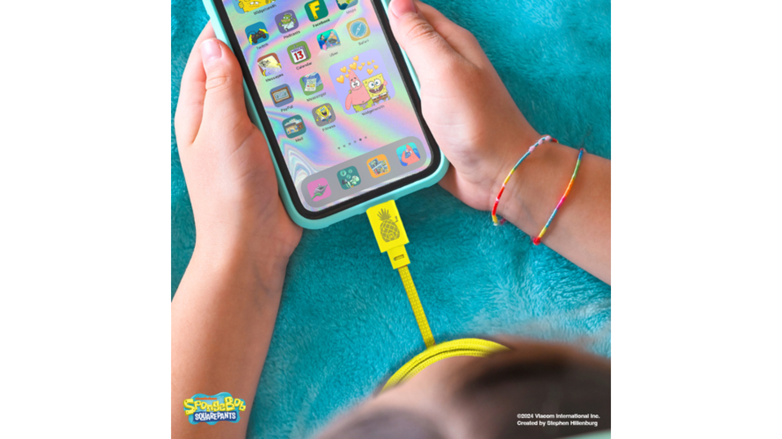 Laser SpongeBob SquarePants Lightning to USB-A Cable | Harvey Norman