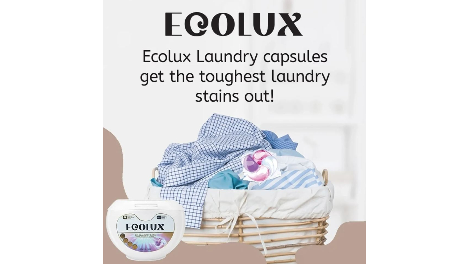 Ecolux 4-in-1 Laundry Pod Free and Gentle Clean | Harvey Norman