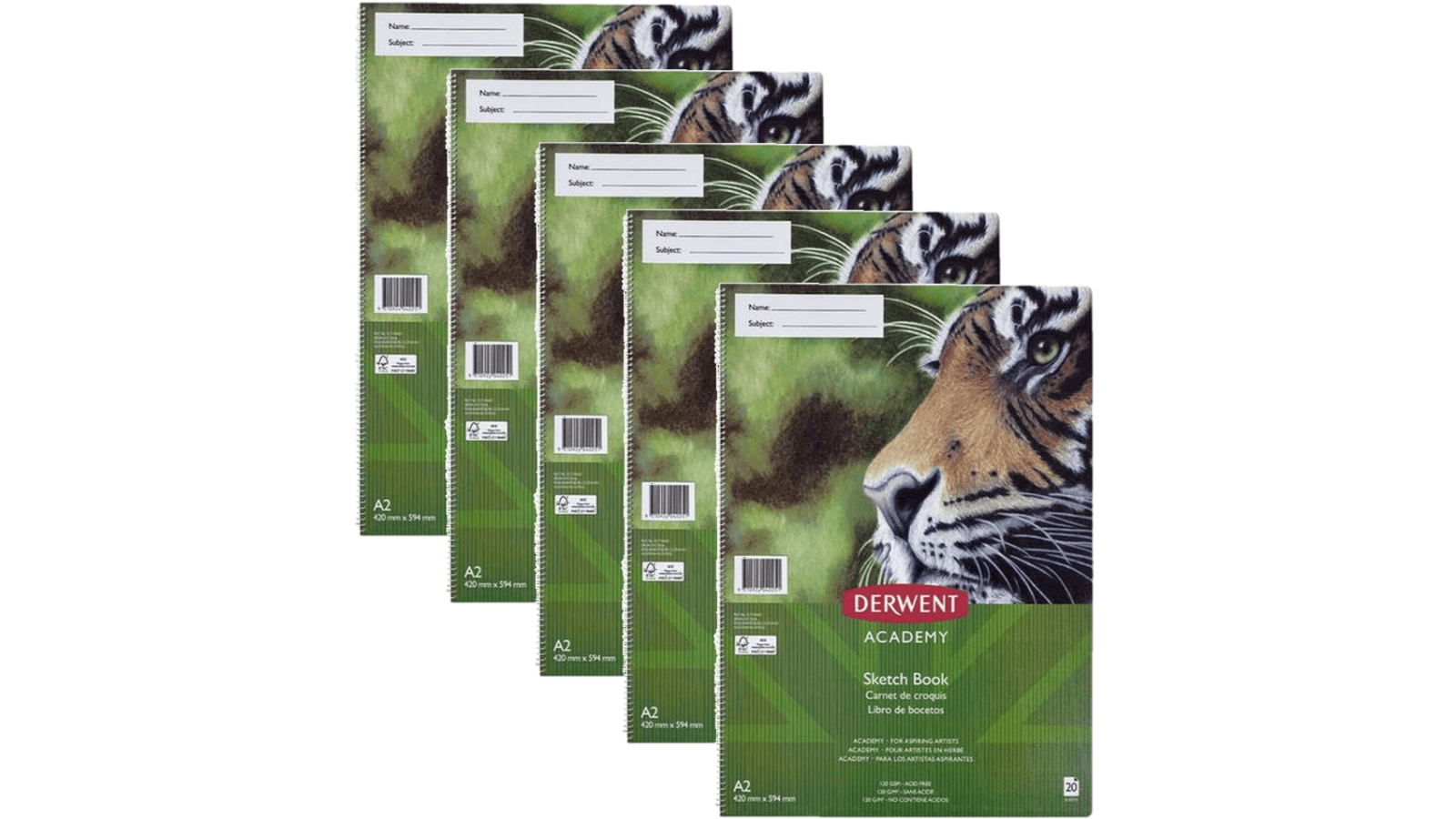 Derwent Pack of 5 Portrait Sketching Drawing A2 Sketch Book | Harvey Norman