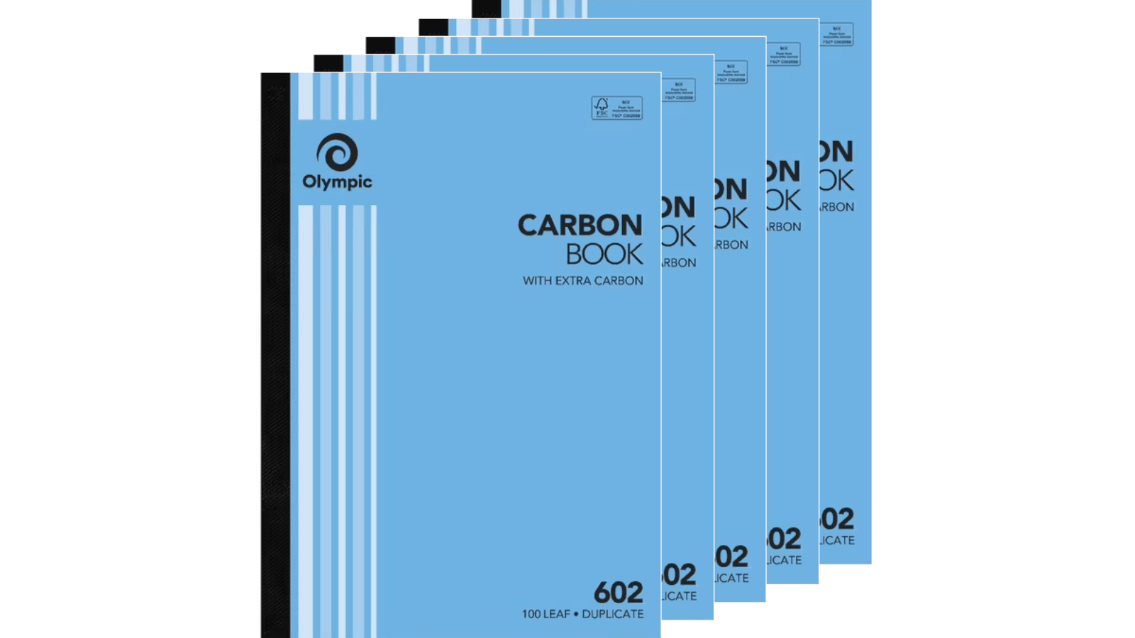 Olympic 602 Pack of 5 Duplicate 100 Leaf Carbon Book | Harvey Norman