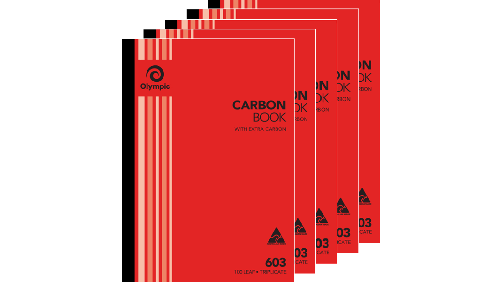 Olympic 603 Pack of 5 Triplicate 100 Leaf Carbon Book | Harvey Norman