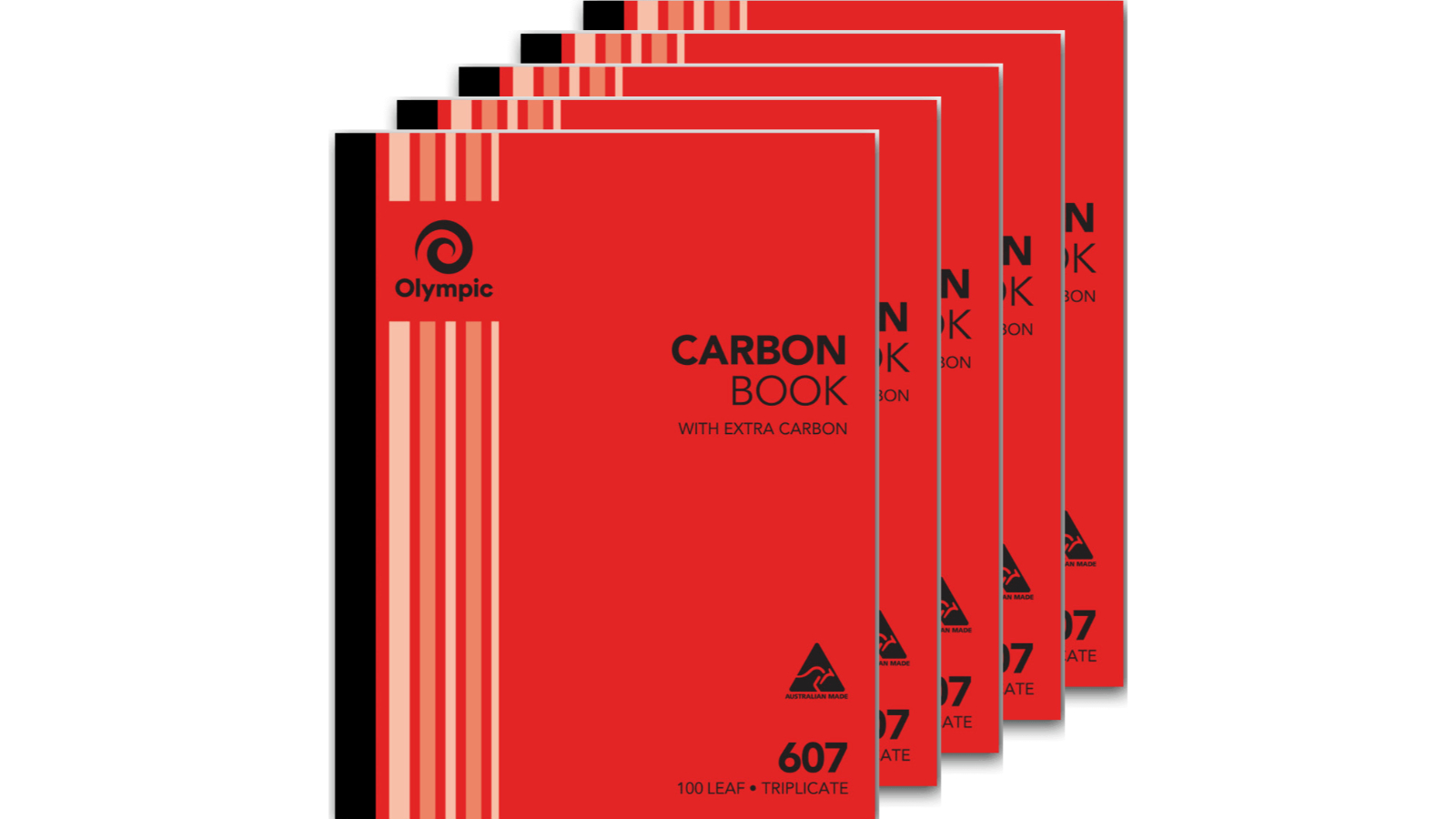 Olympic 607 Pack of 5 Triplicate 100 Leaf Carbon Book | Harvey Norman