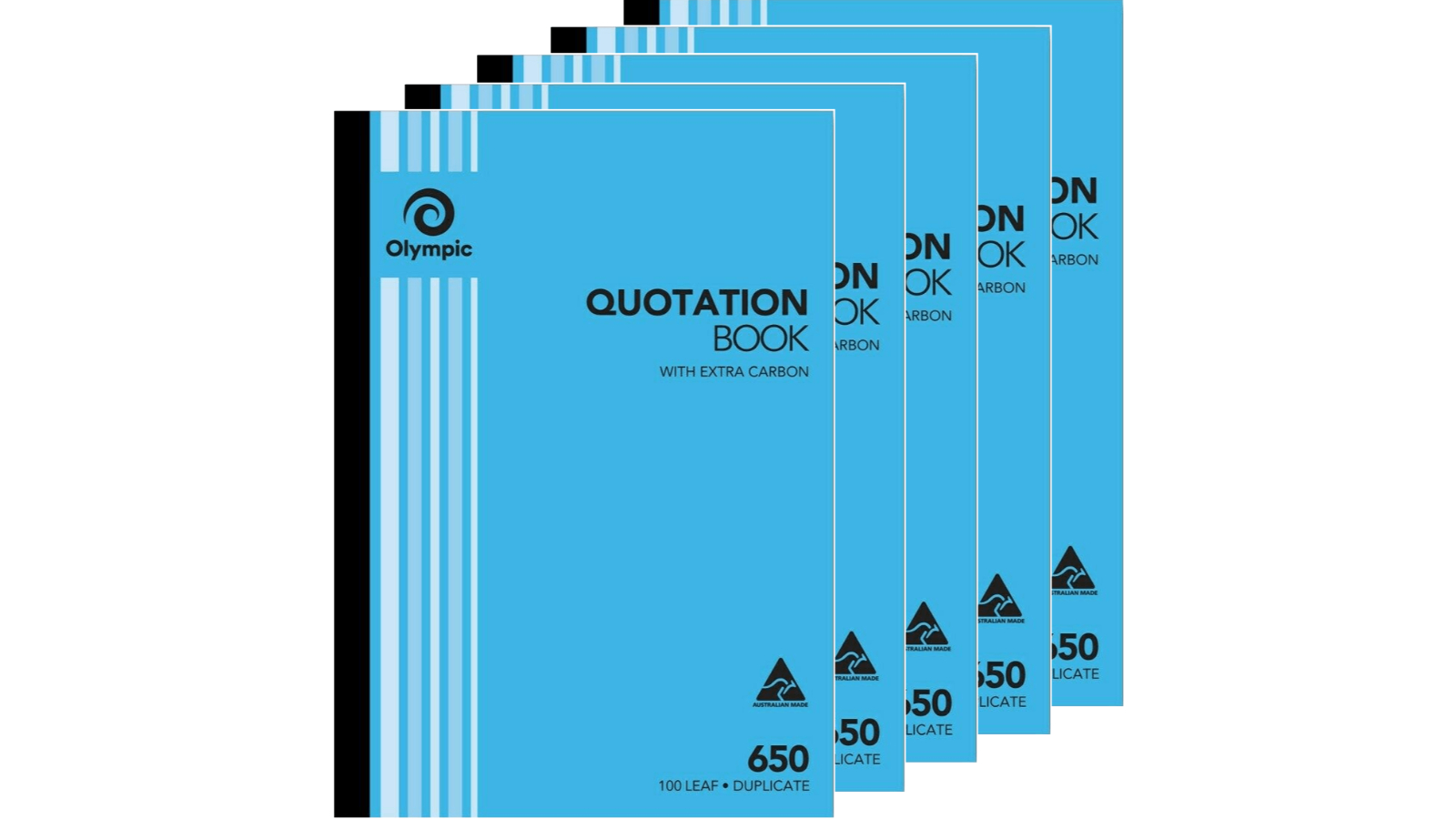 Olympic 650 Pack of 5 Duplicate 100 Leaf Quotation Carbon Book | Harvey ...
