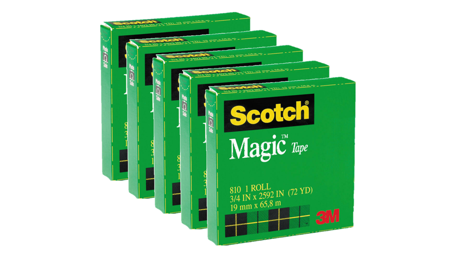 Scotch 810 Pack of 5 Magic Tape Refill Roll | Harvey Norman