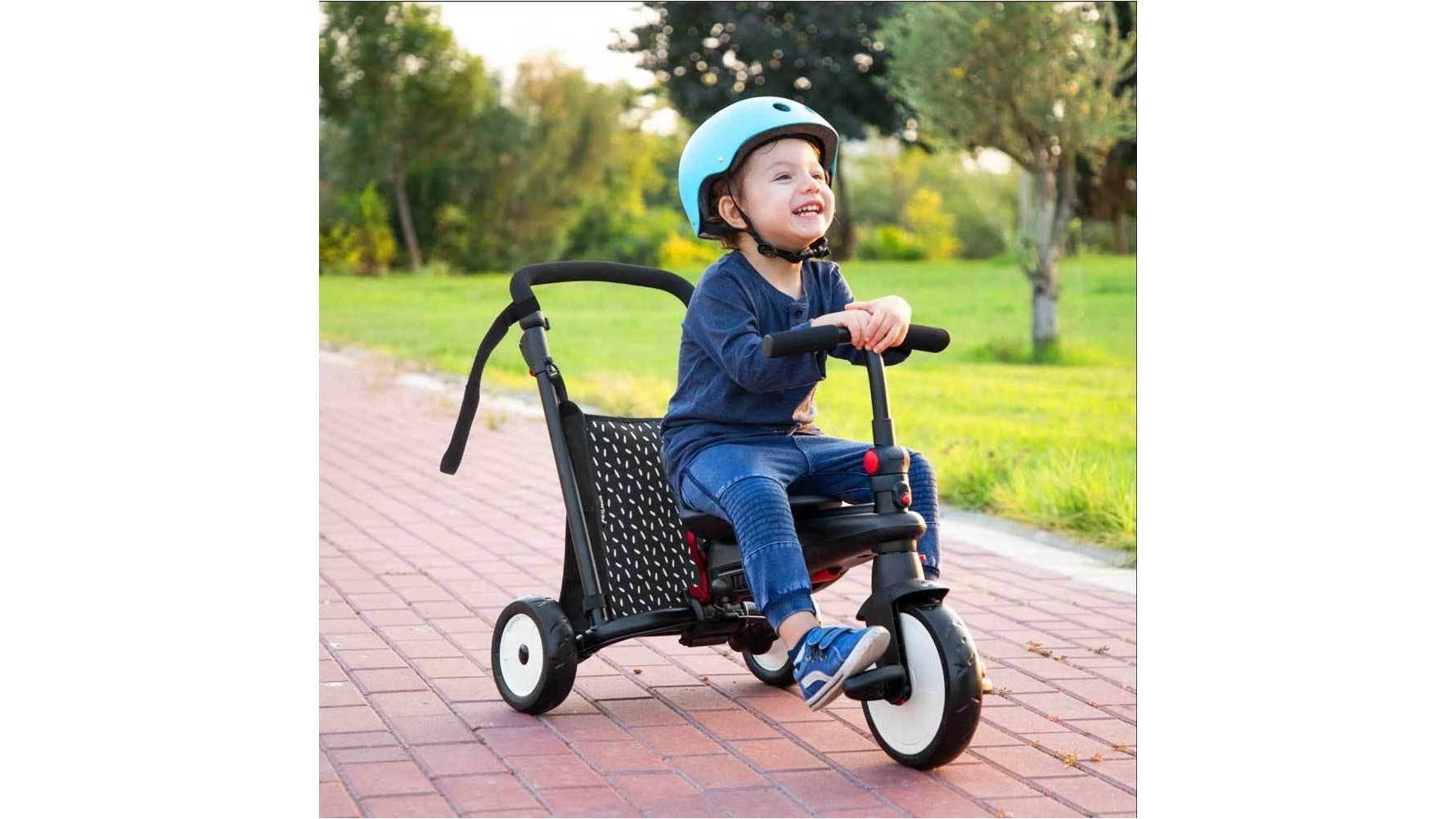 SmarTrike STR5 7 in 1 Trike Black White Harvey Norman