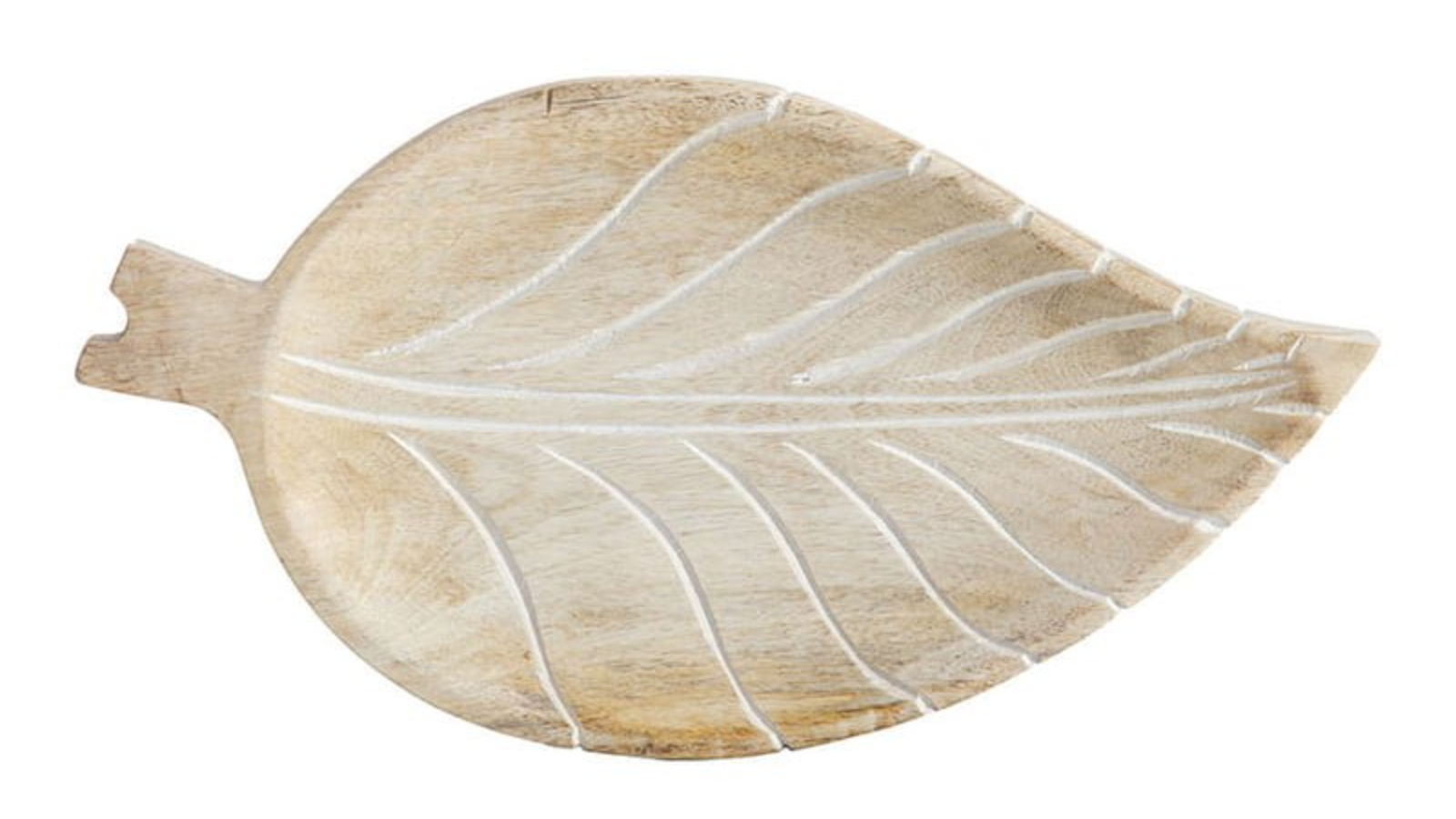 High St. Mango Wood Hand-Carved Leaf-Shape Tray | Harvey Norman
