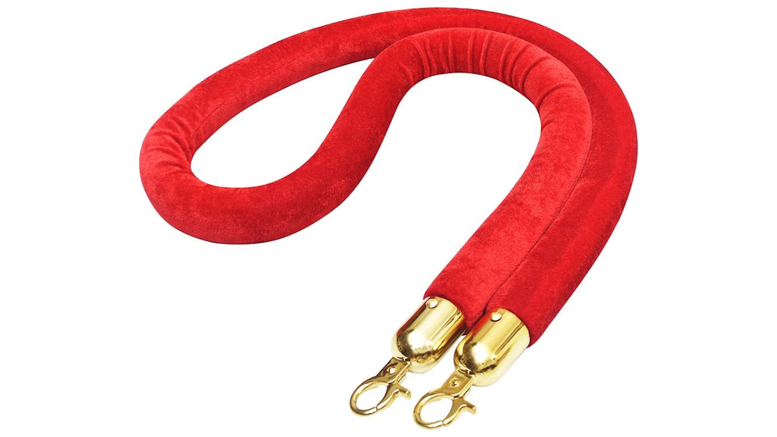 vidaXL Red/Golden Velvet Stanchion Stand Rope | Harvey Norman