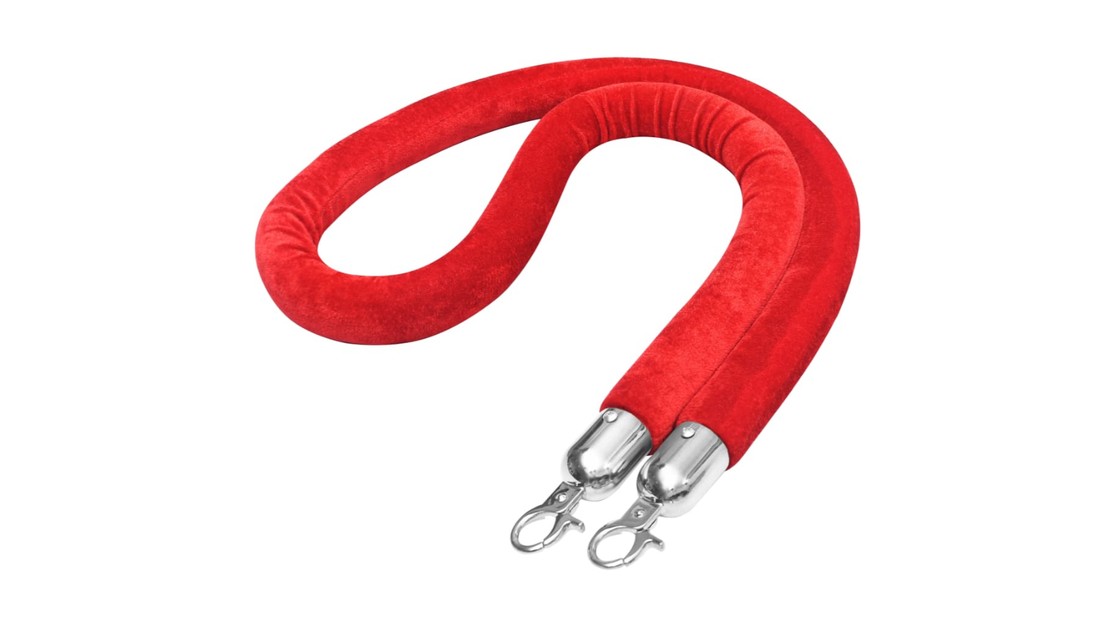 vidaXL Stanchion Stand Rope - Red/Silver Velvet | Harvey Norman