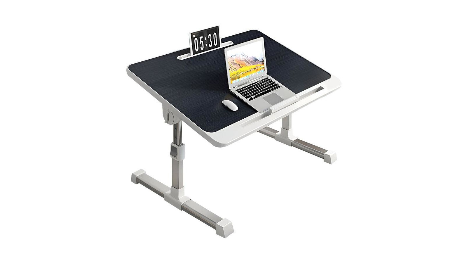 Soga 60 x 40cm Portable Laptop and Study Adjustable Table - Black ...