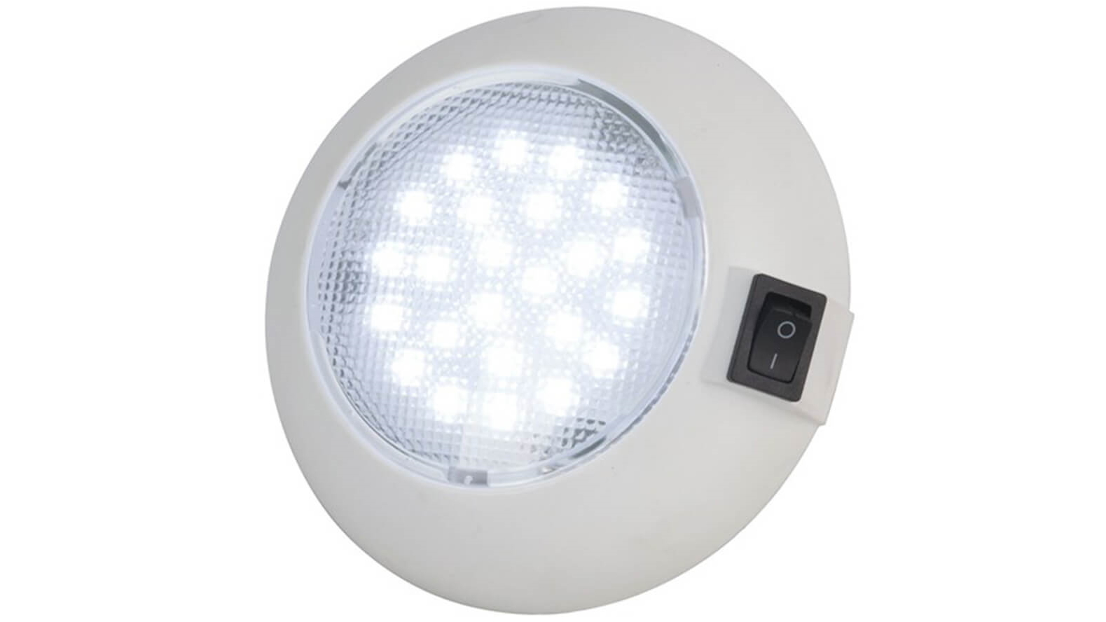 Dome Type 115mm LED Light and Switch with Red LED - White | Harvey Norman