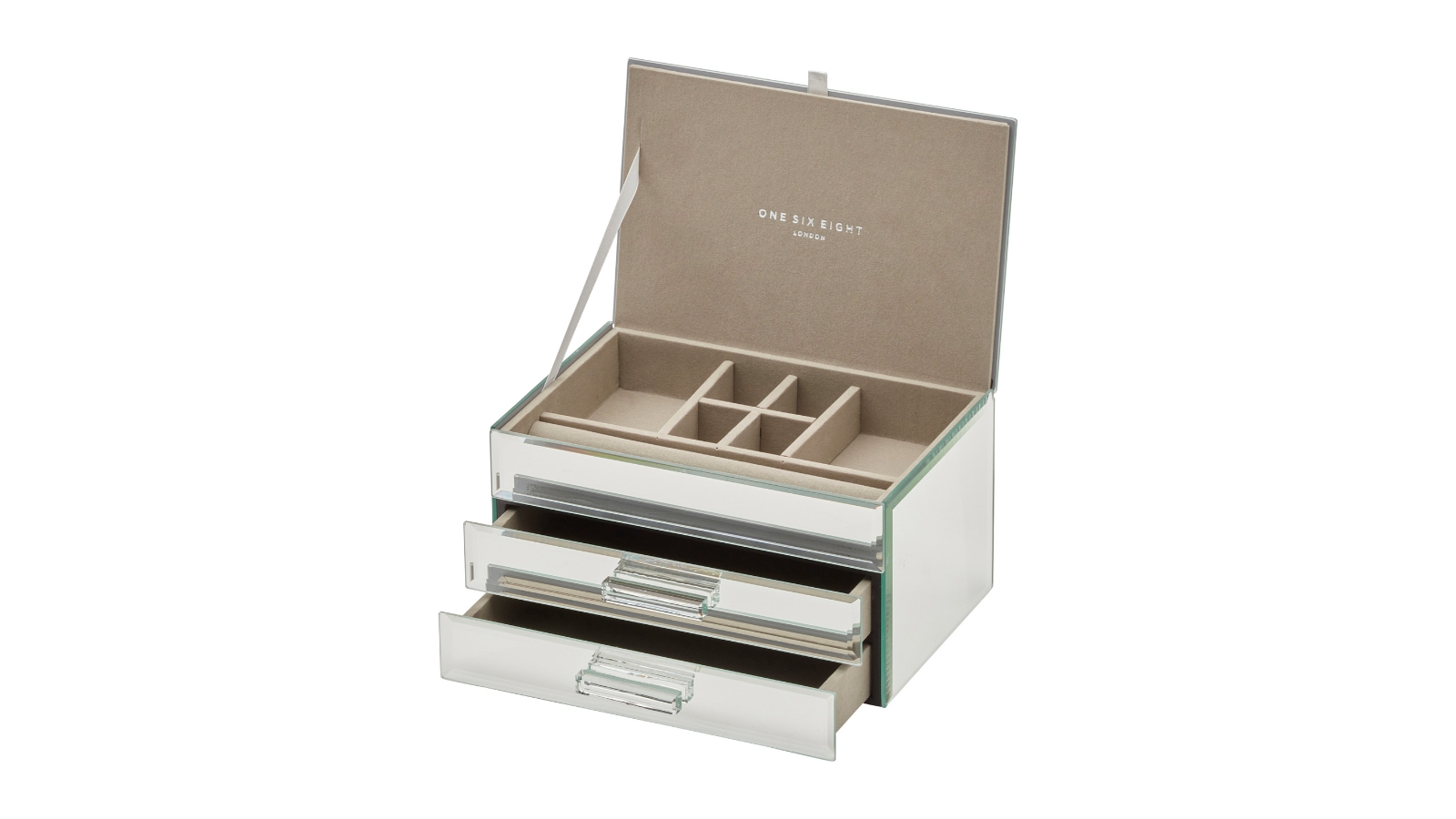 One Six Eight London Mirror Gabriella Jewellery Box - Medium | Harvey ...
